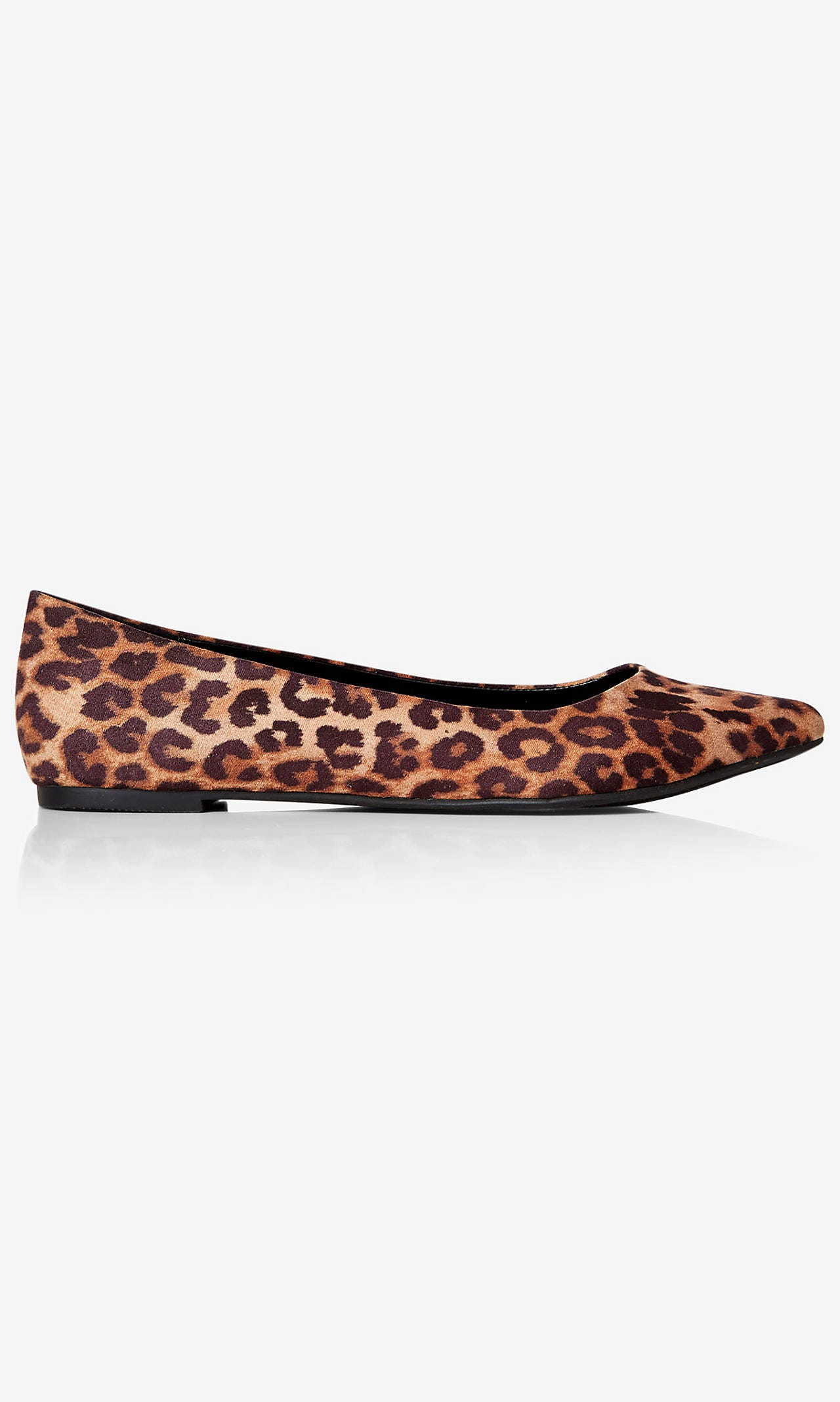Express + Leopard Print Pointed Toe Flat