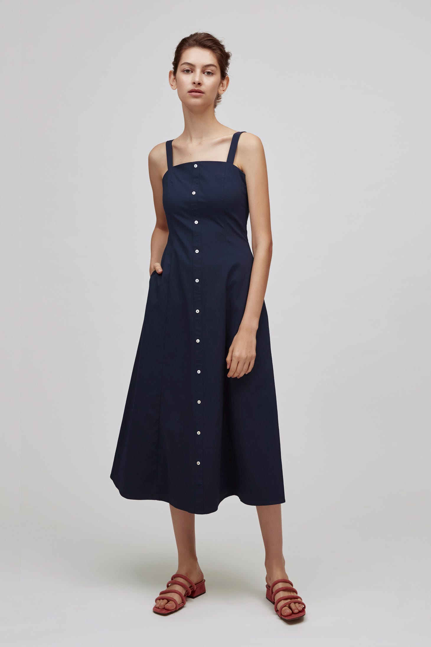 Our Second Nature + Button-Down Fitted Dress