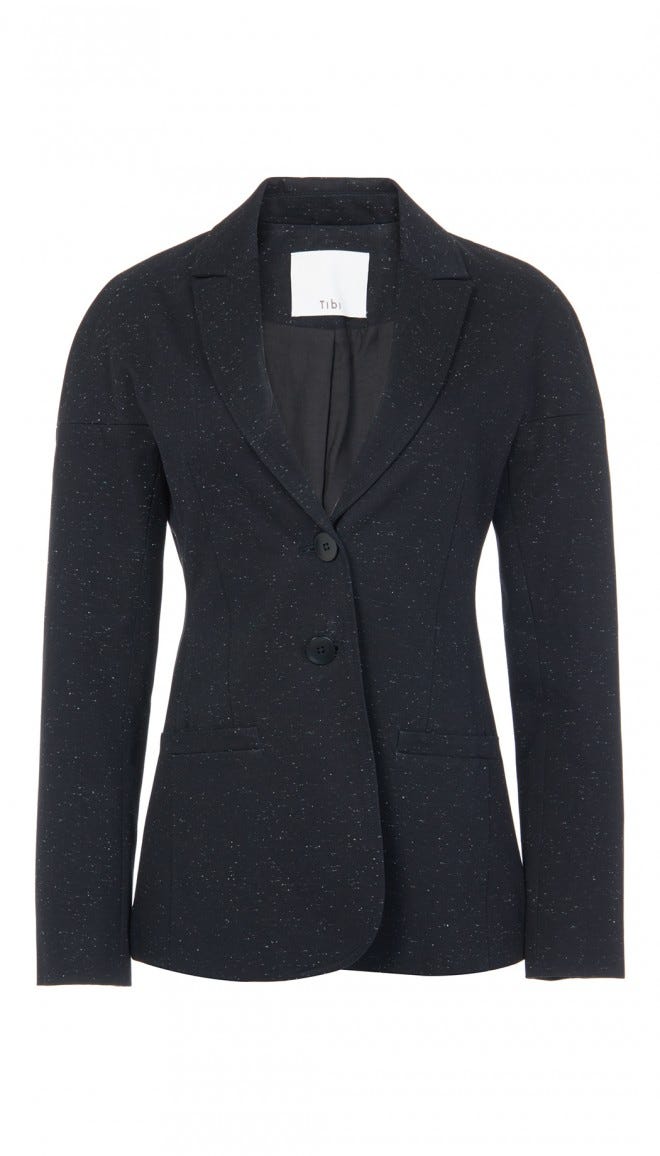 Tibi + Luxe Tweed Tie Back Blazer