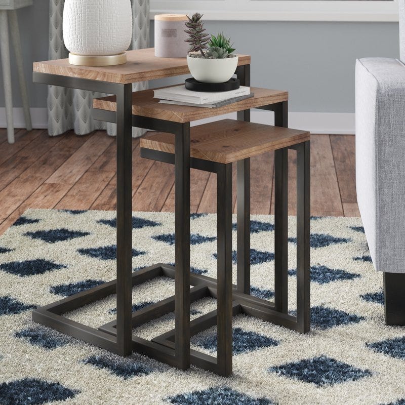 Mercury Row + Cetus 3 Piece Nesting Tables