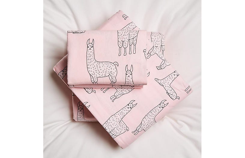Belle Epoque + Llama Sheet Set, Pink