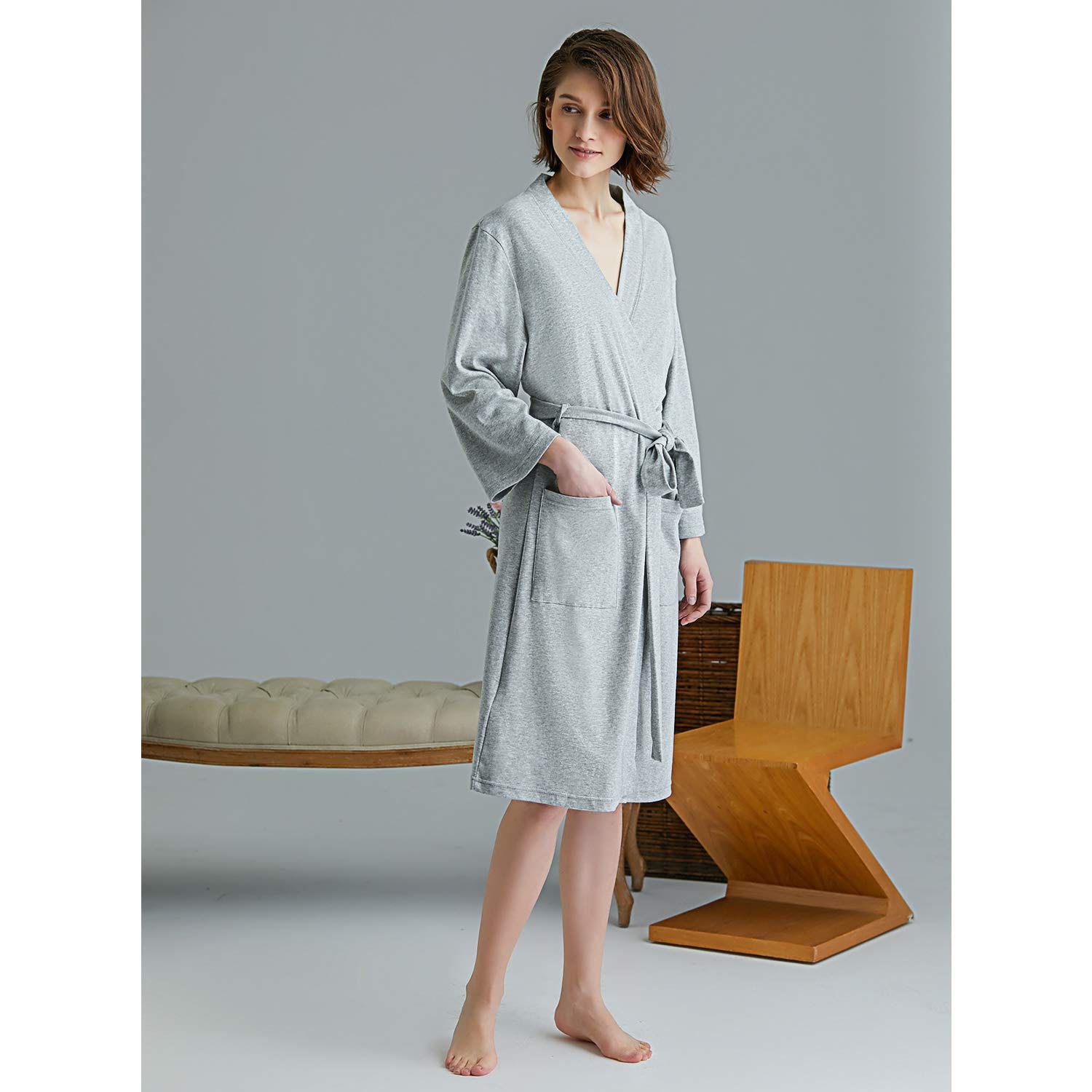 U2 Skiin + Lightweight Cotton Short Spa Robe