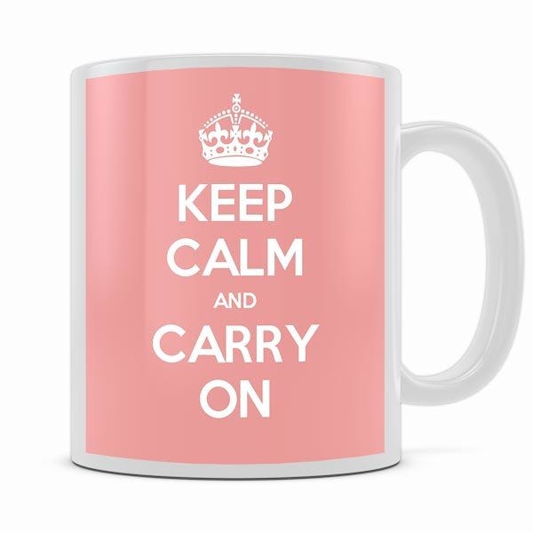 Keep Calm And Carry On + Keep Calm and Carry On Pink Mug