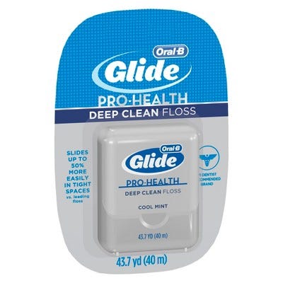 Oral-B + Oral-B Glide Cool Mint Pro-Health Deep Clean Floss – 40m
