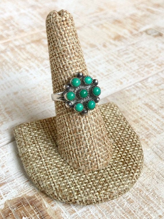 Vintage + Cluster Snake Eye Ring