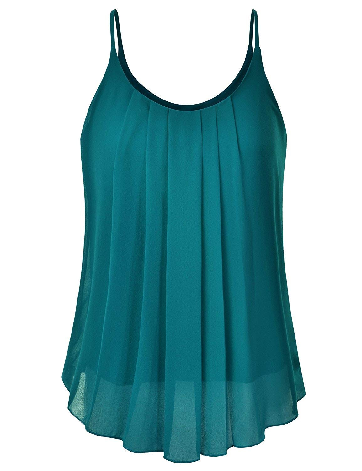 Eimin + Pleated Chiffon Tank
