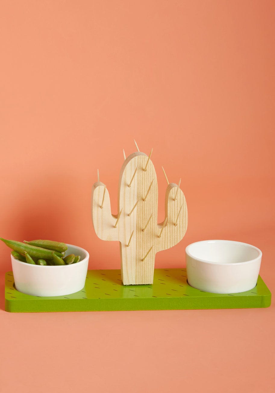 Two’s Company + Spike in Appetite Cactus Appetizer Tray
